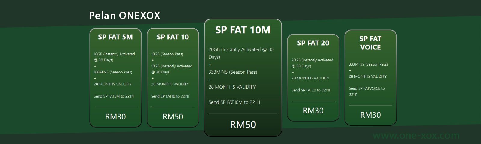 ONE-XOX ⋆ Plan Prepaid Jimat ⋆ Dapatkan Dari Kami!